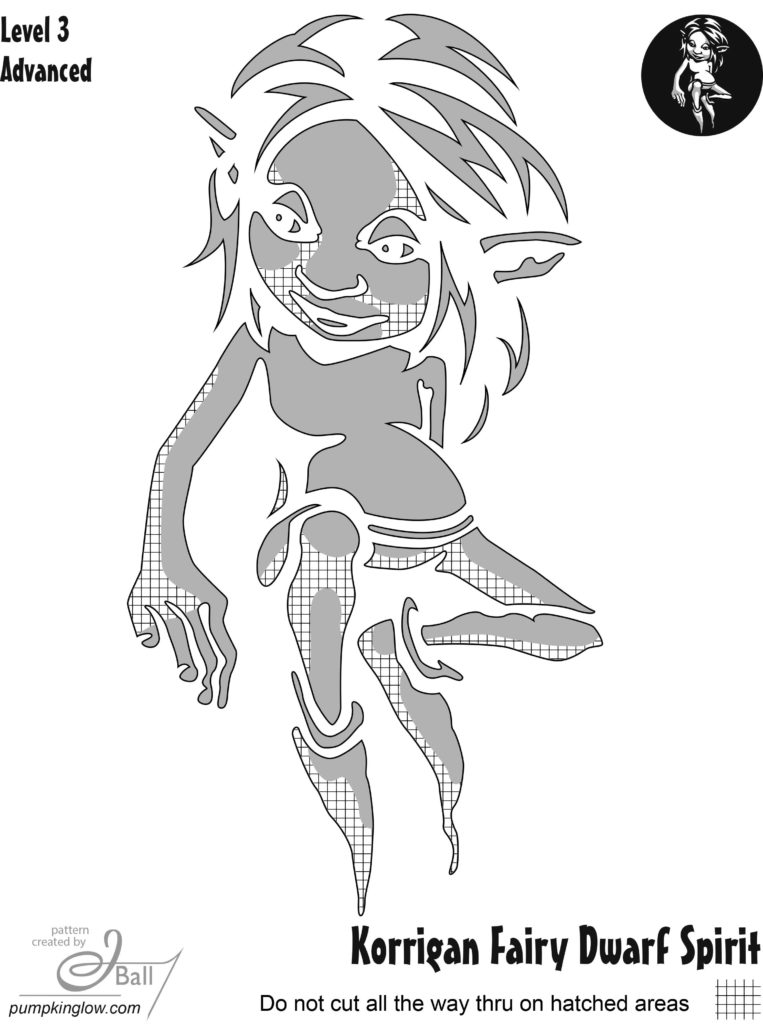 Korrigan Fairy Dwarf Spirit - Pumpkin Glow
